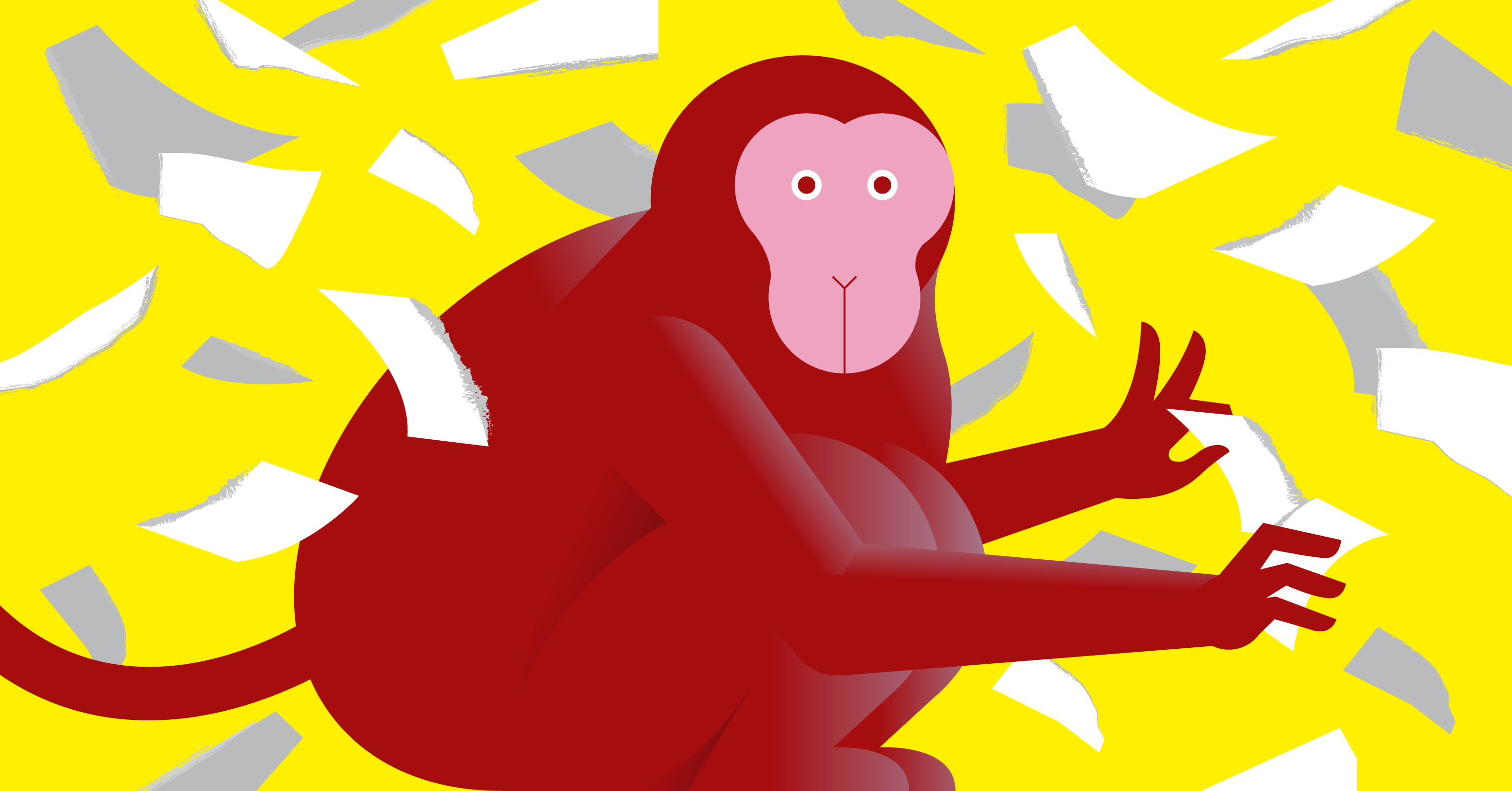 ให้ ‘ลิง’ สอนการเมือง เมื่อจ๋อฉีกรายชื่อลงประชามติทิ้ง ฝูงลิงมอง ...