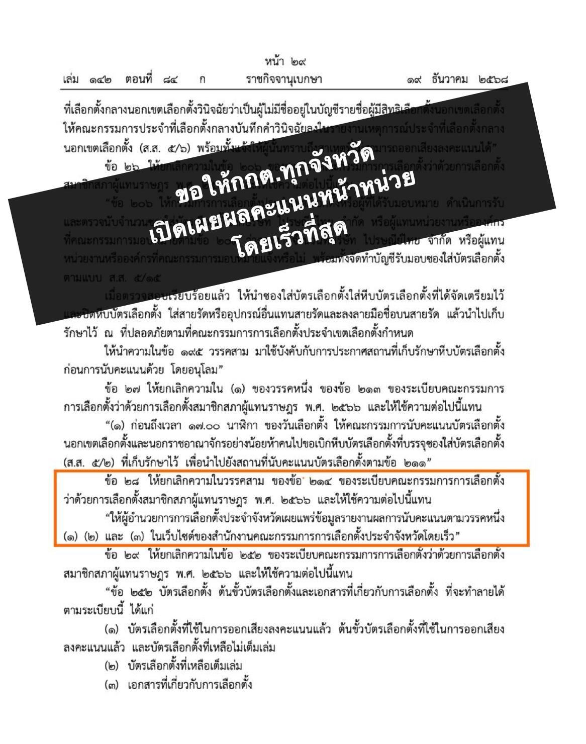 “ต้องเปิดผลคะแนนโดยเร็วที่สุด” iLaw เรียกร้อง กกต. เปิดเผยผลหน้าหน่วยใน ...